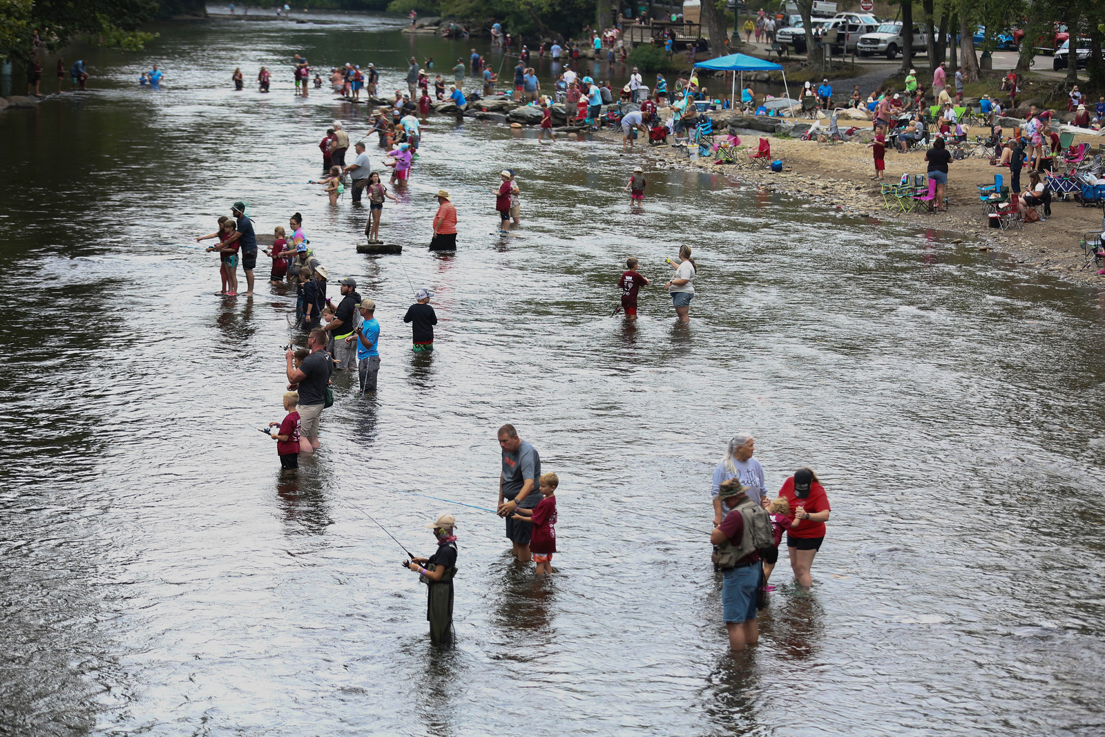 Eastern Band of Cherokee Indians Honoring Long Man Day with a river cleanup